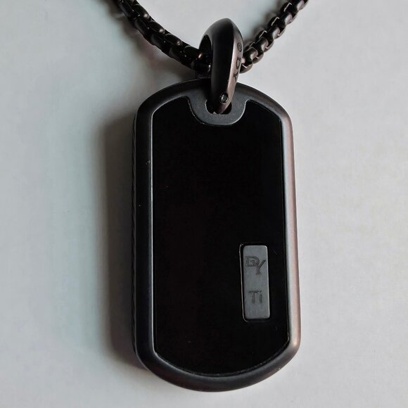 David Yurman | Accessories | David Yurman Chevron Tag With Black ...